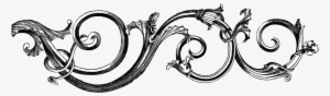 Hd Clipart Free Digital Stamp Ornate Scroll 425kb - Black Scroll Clip ...