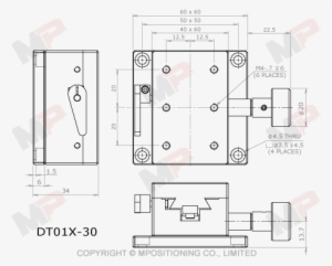 Dimension Drawing Of Dovetail Translation Stage, Png - Translation PNG ...