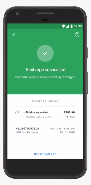 The Recharge Is Done - Recharge Successful App Screen PNG Image ...