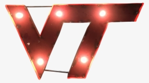 Virginia Tech "vt" Logo Lighted Recycled Metal - Virginia Tech Logo PNG ...