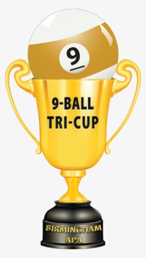 9 Ball Tri Cup Trophy - Trophy Vector PNG Image | Transparent PNG Free ...