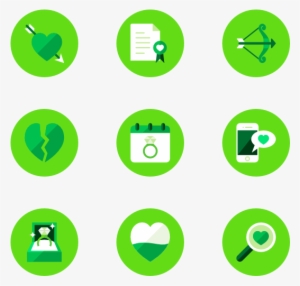 Romance - Green Icons Png PNG Image | Transparent PNG Free Download on ...