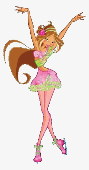 Flora Ice Skating - Winx Club Flora Ice Skating PNG Image | Transparent ...