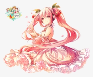 Sakura Girl Transparent Image - Anime Girl Waving Render PNG Image ...