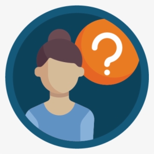 Lady With A Question Icon - Information PNG Image | Transparent PNG ...