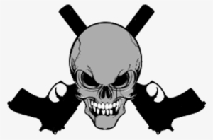 Two Guns Crossed Transparent