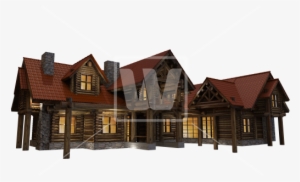 Residential Full Size Log House - House PNG Image | Transparent PNG ...