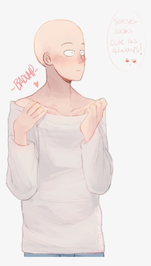 Blushy Saitama Doodle - Girl PNG Image | Transparent PNG Free Download ...
