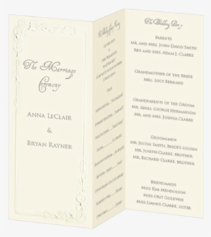 Calla Lily Invitation Program Trifold Ecru Cardstock - Wedding Program ...