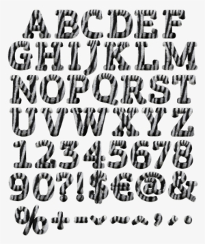 Zebra Font - Letter PNG Image | Transparent PNG Free Download on SeekPNG