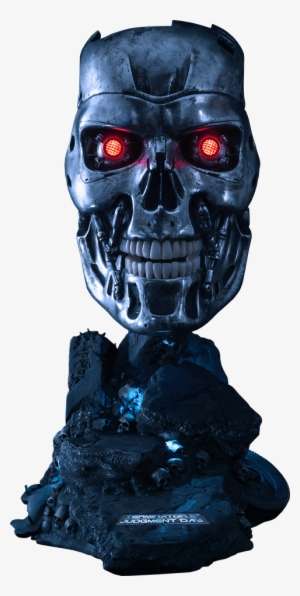 18" Terminator Life Size Bust T 800 Endoskeleton - Endoskeleton PNG ...