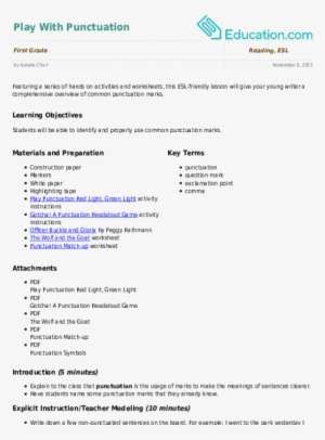 Related Learning Resources - Example Of Literacy Lesson Plan For Grade ...