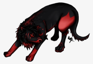 Drawn Werewolf Transparent - Black And Red Wolves PNG Image ...