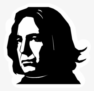Professor Snape Sticker - Snape Black And White PNG Image | Transparent ...