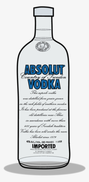 Absolut Vodka Bottle Vector