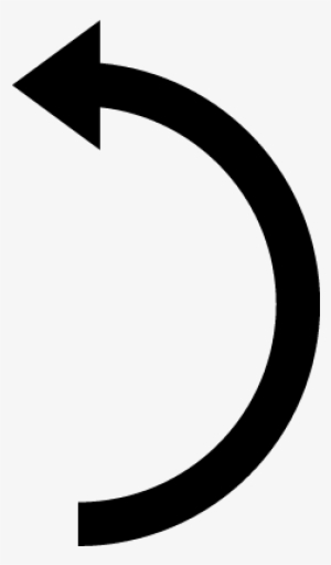 Blue Curved Arrow Pointing Left - Curved Arrow Transparent PNG Image ...