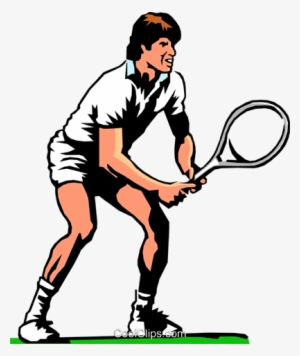 Tennis Player Royalty Free Vector Clip Art Illustration - Soft Tennis ...