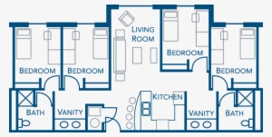 Housing Floor Plan Layout - College Dorm Floor Plan PNG Image ...