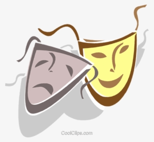 Drama Mask Royalty Free Vector Clip Art Illustration - Creative Drama ...