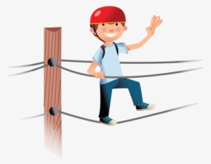 G822 - High Ropes Course Cartoon PNG Image | Transparent PNG Free ...