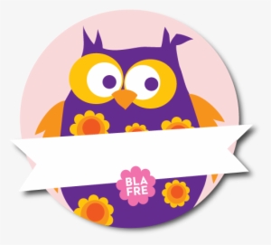 Blafre Sticker Name Tag In Purple Owl - Blafre PNG Image | Transparent ...