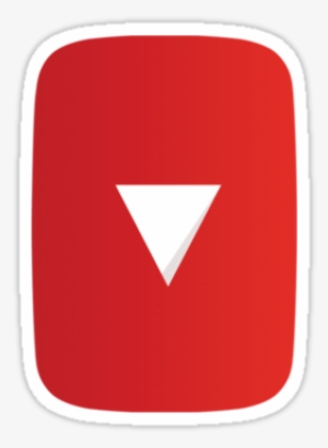 "red Youtube Play Button Vertical" Stickers By Futurism - Emblem PNG ...