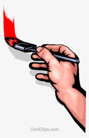 Hand With A Paintbrush Royalty Free Vector Clip Art - Hand With ...