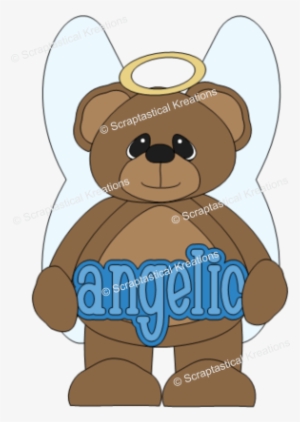 Angelic Bear Paper Piecing Svg Pattern Scrapbooking, - Teddy Bear PNG ...