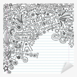 Star Honors Student Scribble Inky Notebook Doodles - Yearbook Doodles ...