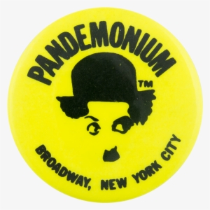 Pandemonium Yellow Advertising Button Museum - Circle PNG Image ...