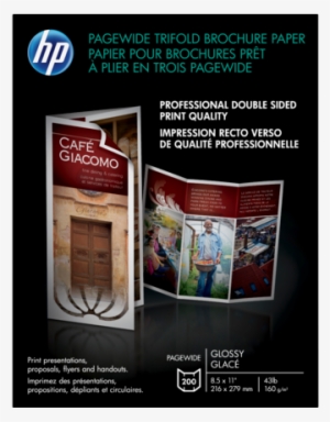 Hp Pagewide Glossy Trifold Brochure Paper-200 Sht/letter/8 - Hp Z7s65a ...