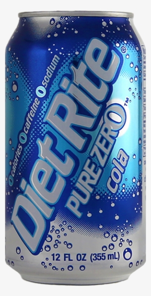 Diet Rite - Diet Rite Pure Zero Cola Soda 12 Pack PNG Image ...
