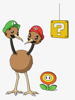 Doduo As The Mario Bross - Cartoon PNG Image | Transparent PNG Free ...
