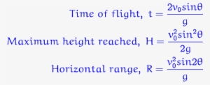 Formula For Trajectory Of Projectile Motion - Range And Max Height Of A ...