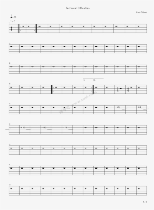 Technical Difficulties 电吉他 第1张图 - Sheet Music PNG Image | Transparent ...