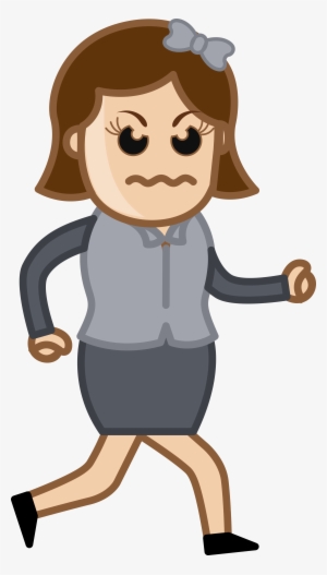 Very Angry Woman Gy5u4yuo - Walking Cartoon Characters PNG Image ...