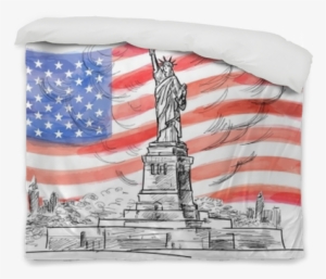 Hand Drawn Sketch Of The American Symbol Statue Of - Statue Of Liberty ...