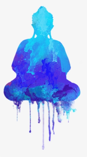Bleed Area May Not Be Visible - Blue Buddha Watercolor Painting PNG ...