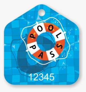 Pool Pass In House Shape Life Ring Tag - Swimming Pool PNG Image ...