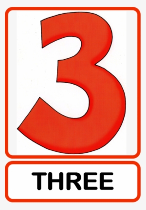 Three, 3 Numbers Icon Png Images - Numbers In English Flashcards PNG ...