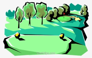 Golf Course Royalty Free Vector Clip Art Illustration - Golf Course ...