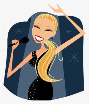 Singer Female - Karaoke Bar Cartoon Free PNG Image | Transparent PNG ...