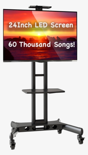 Karaoke Hire 24 Inch Screen - Television Portable Tv Stand PNG Image ...