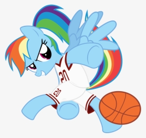 My Little Pony Bastketball - Rainbow Dash Playing Basketball PNG Image ...