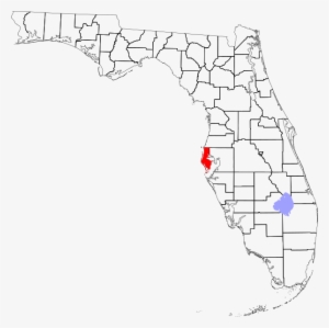 Map Of Florida Highlighting Pinellas County PNG Image | Transparent PNG ...