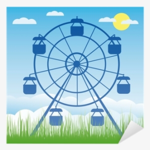 Ferris Wheel Vector Illustration - Ferris Wheel Amusement Park Cartoon ...