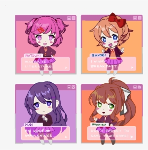 Leather Club Doki Doki Literature Club Text Pink Font - Doki Doki ...