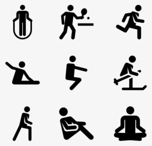 Solid Fitness Human Pictograms - Exercise Icons Png PNG Image ...
