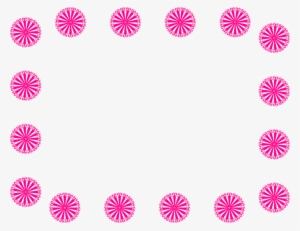 Illustration Of A Blank Frame Border Of Pink Circle - Pink Border ...
