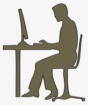Big Image - Man On Computer Png PNG Image | Transparent PNG Free ...
